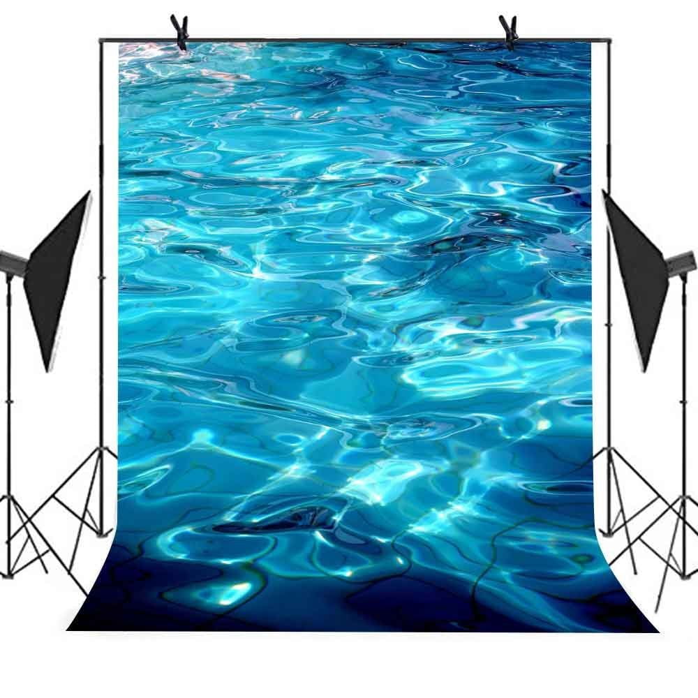 GreenDecor 5x7ft Backdrop Blue Sea Water Ripples Picture Newborn Child ...