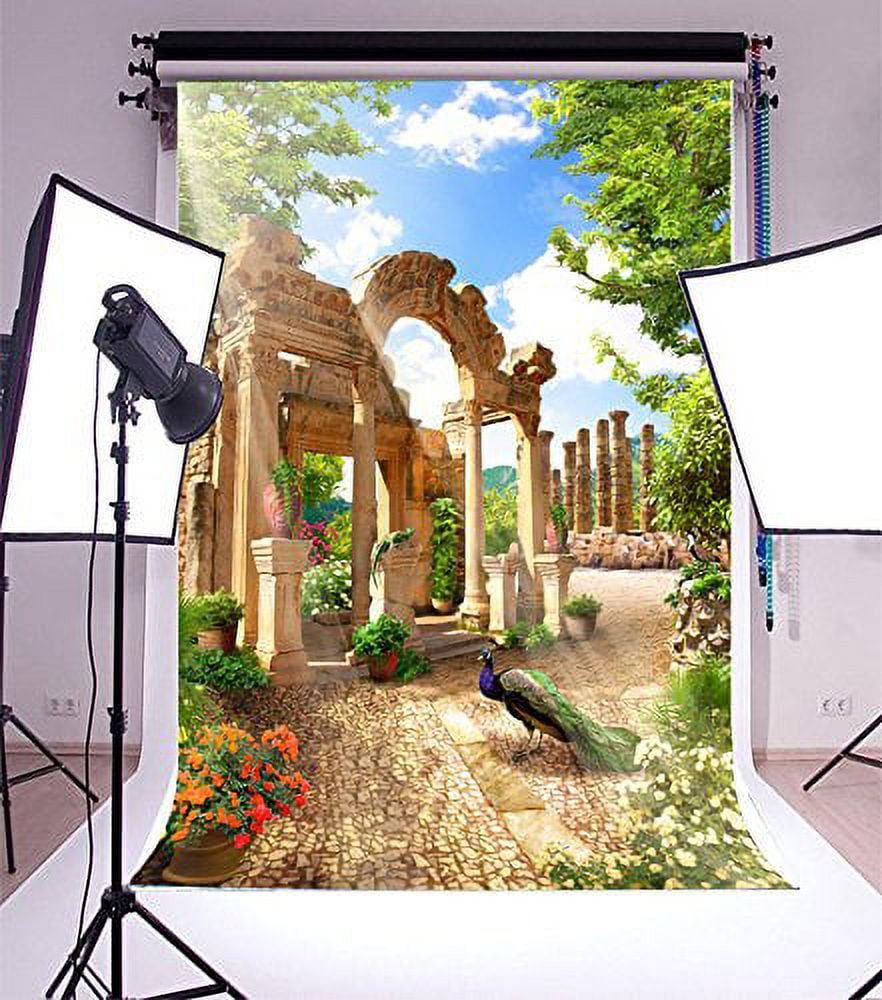 GreenDecor 5x7ft Backdrop Photography Background Ruins in Park Historic ...