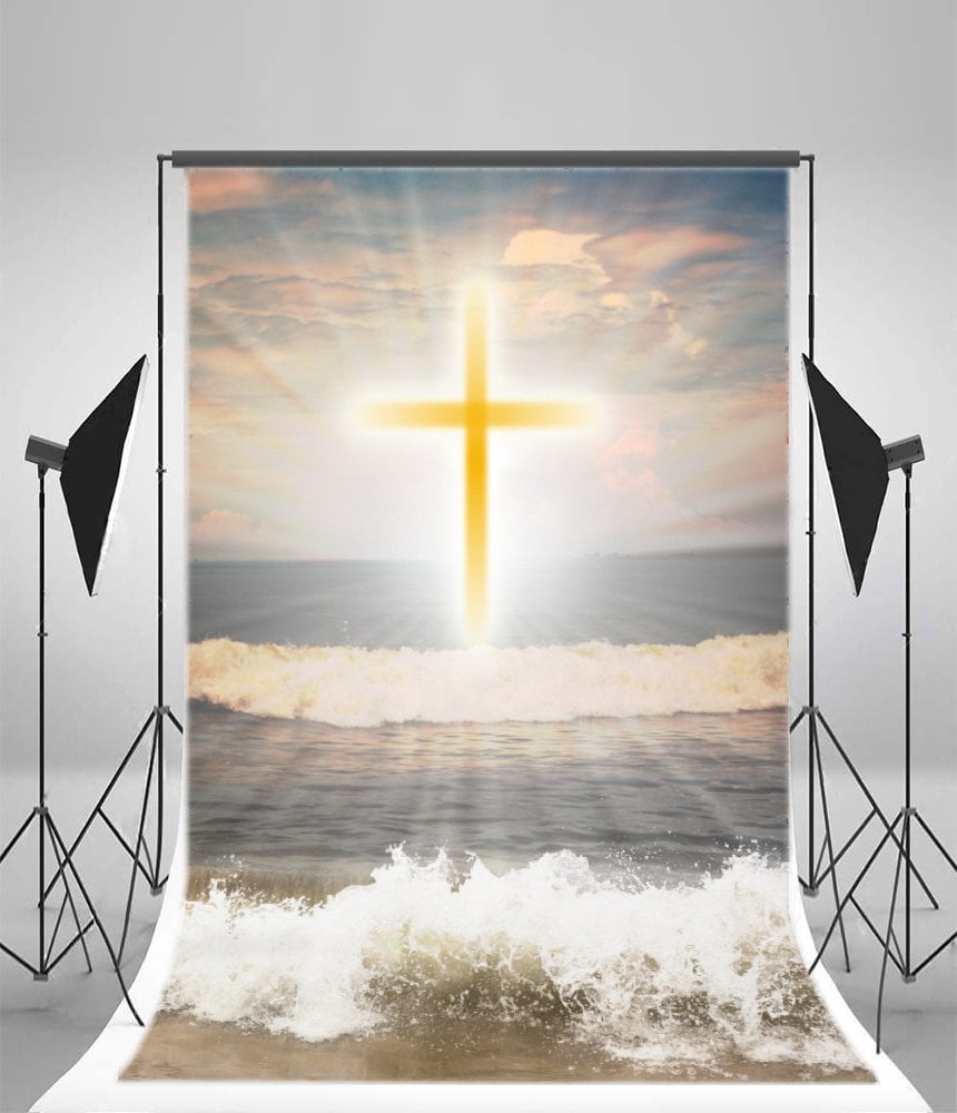 GreenDecor 5x7ft Backdrop Photography Background Seaside Waves Shining ...