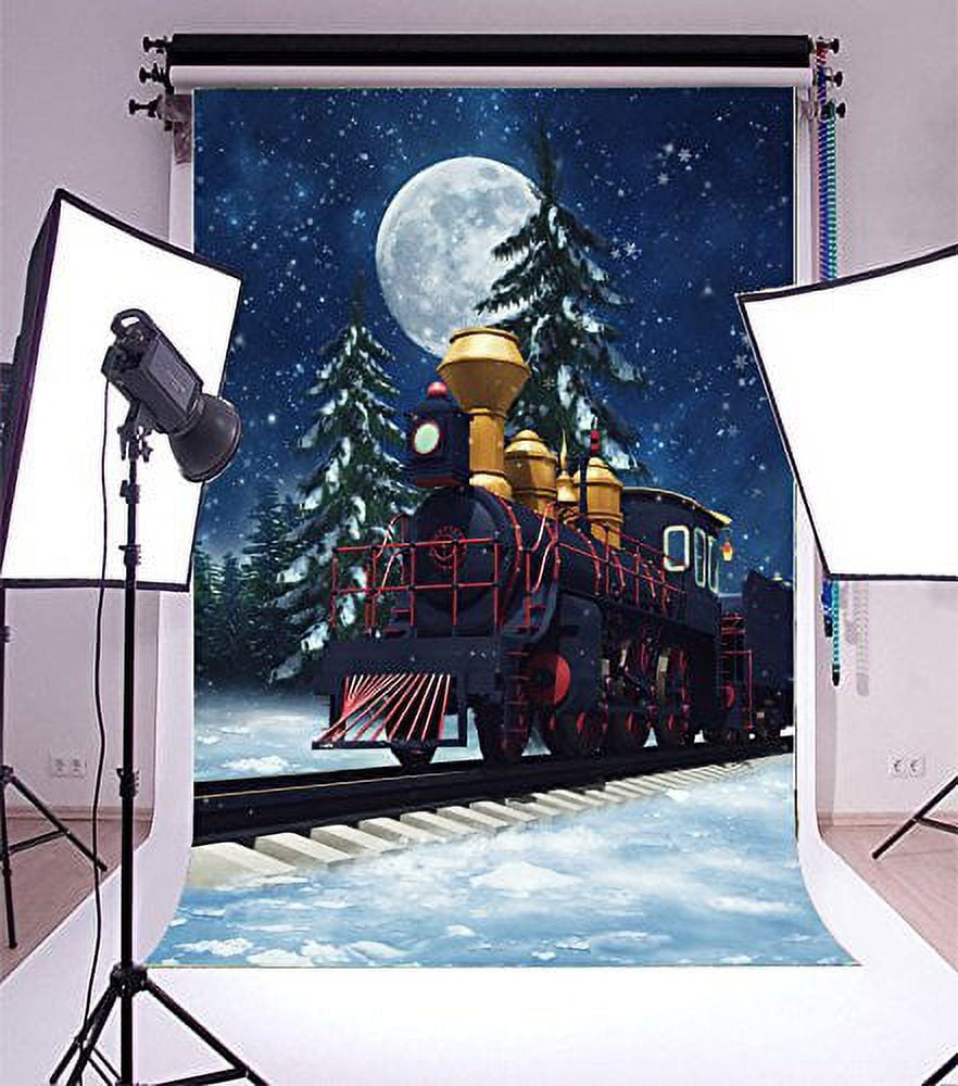 GreenDecor 5x7ft Backdrop Photography Background Winter Forest Night ...
