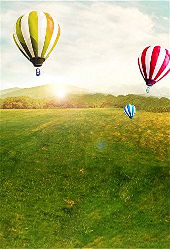 GreenDecor 5x7ft Backdrop Studio Hot Air Balloon Props Beautiful ...