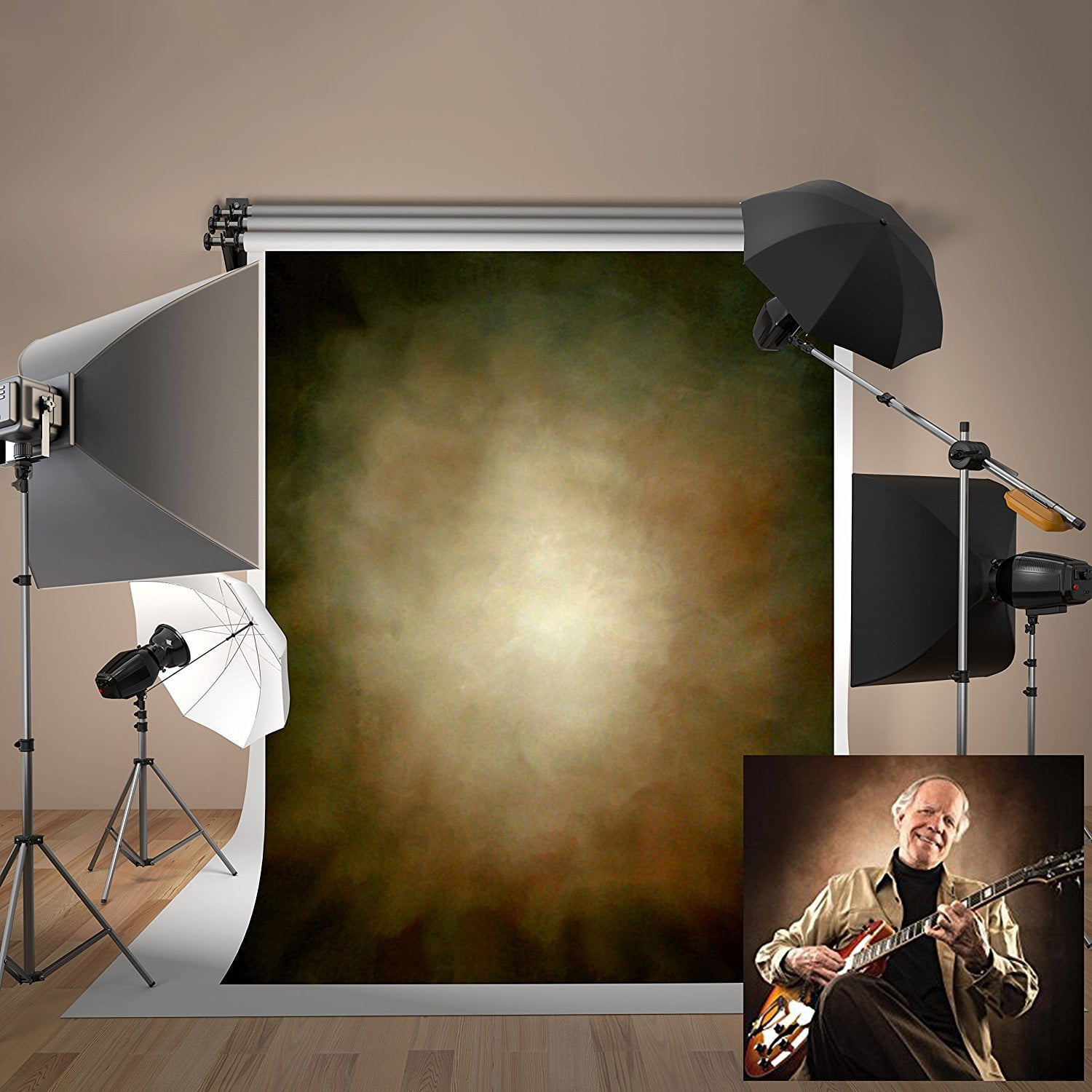 GreenDecor 5x7ft Backdrops Brown Portrait Photography Studio Background ...