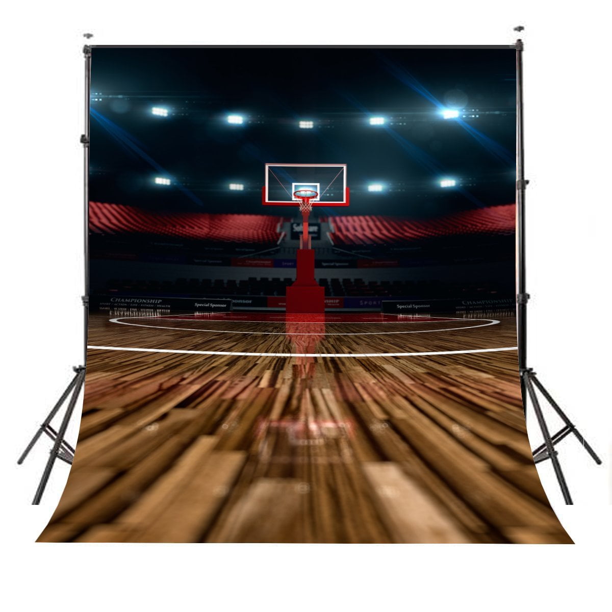 GreenDecor 5x7ft Basketball Court Background Indoor Scene Basketball ...