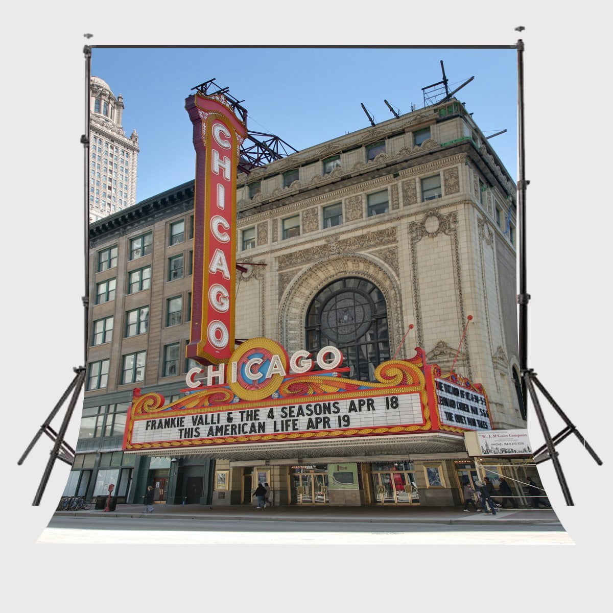 GreenDecor 5x7ft Beautiful Photography Backdrops Chicago Theatre Blend ...