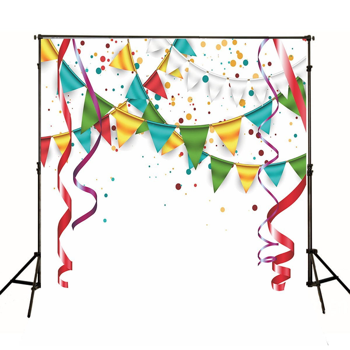 GreenDecor 5x7ft Birthday Party Backdrops Photography Family Color Flag ...