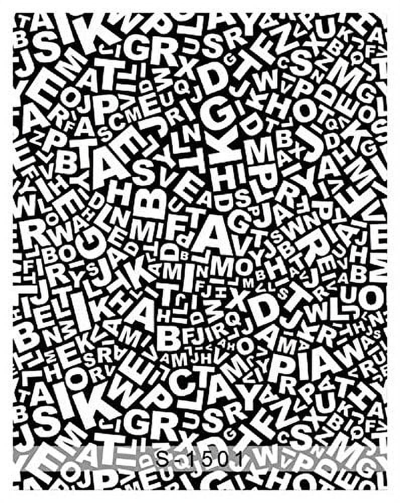 GreenDecor 5x7ft Black and White English Alphabet Letters Words ...