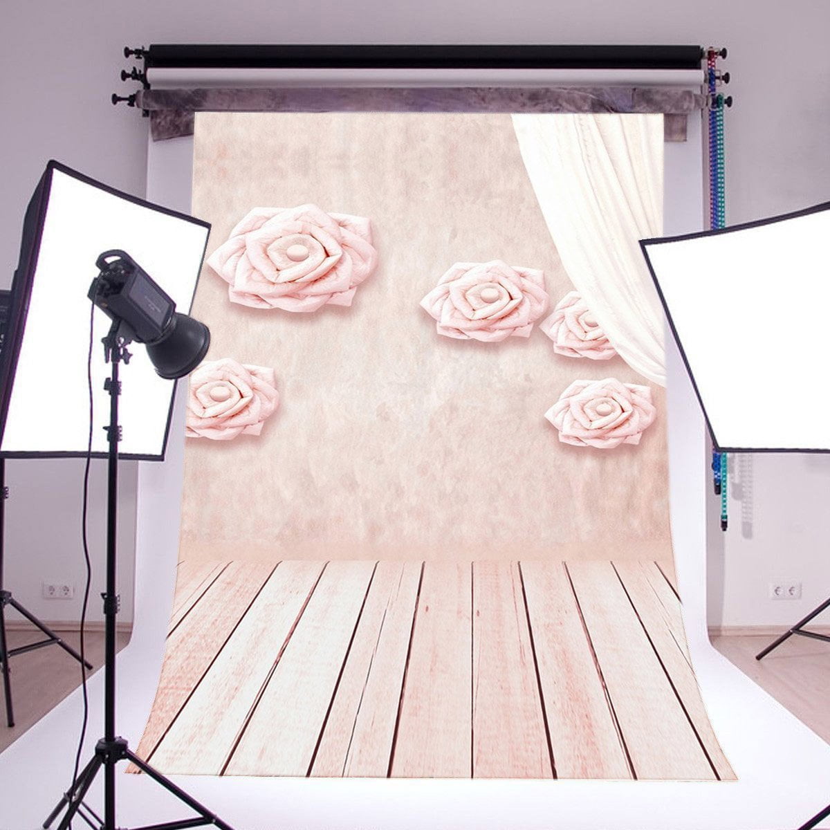 GreenDecor 5x7ft Blooming Roses Scenery Photography Backdrops ...