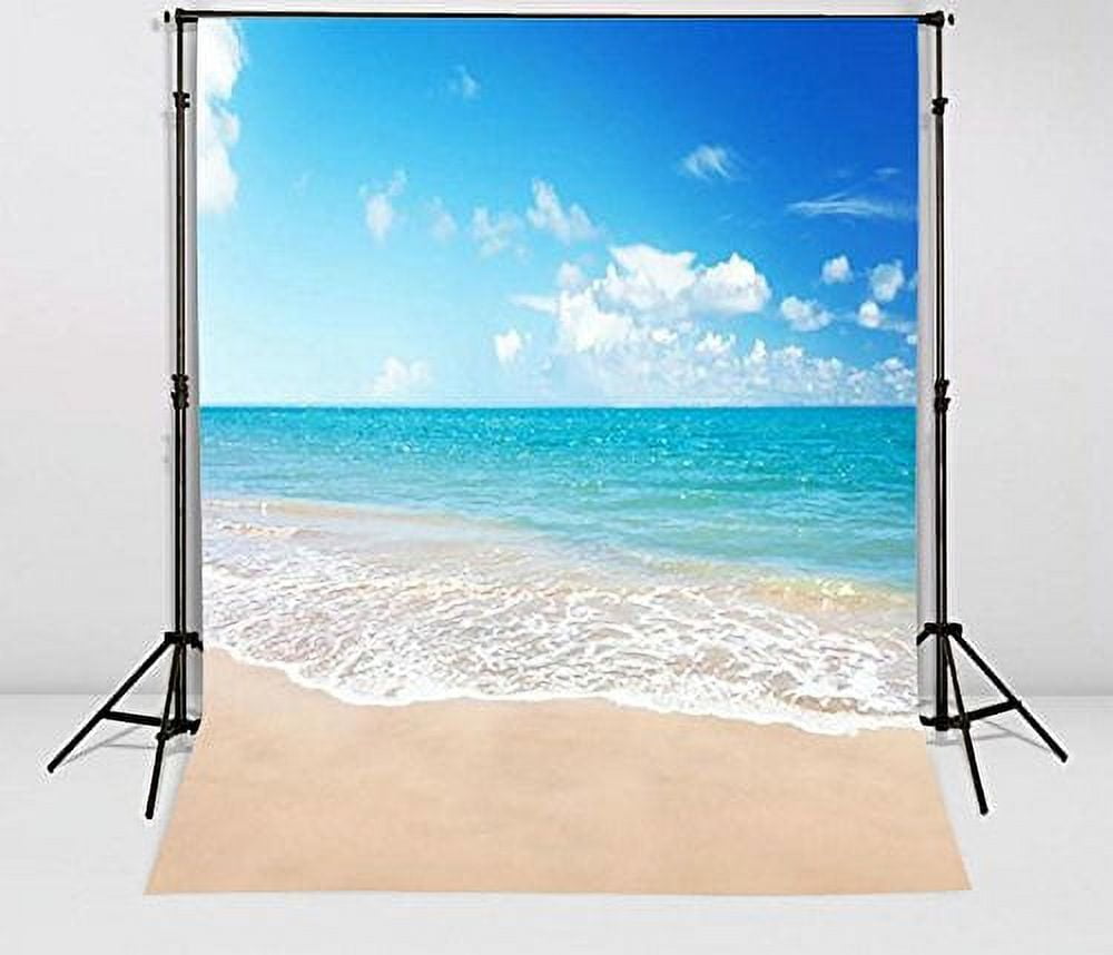 GreenDecor 5x7ft Blue Sky Beach themed Resort Photography Backgrounds ...