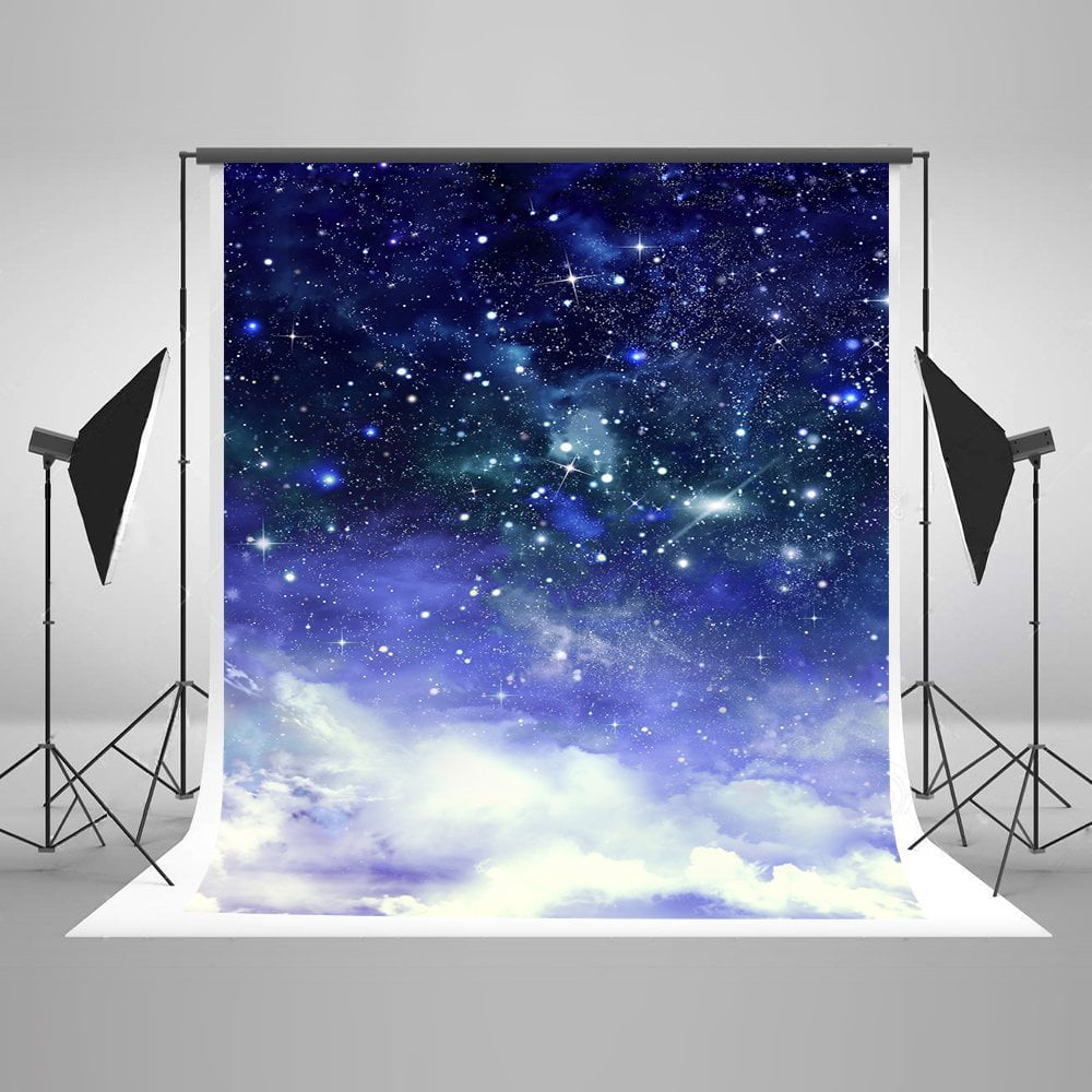 GreenDecor 5x7ft Blue Starry Sky Photo Backgrounds Summer Star ...