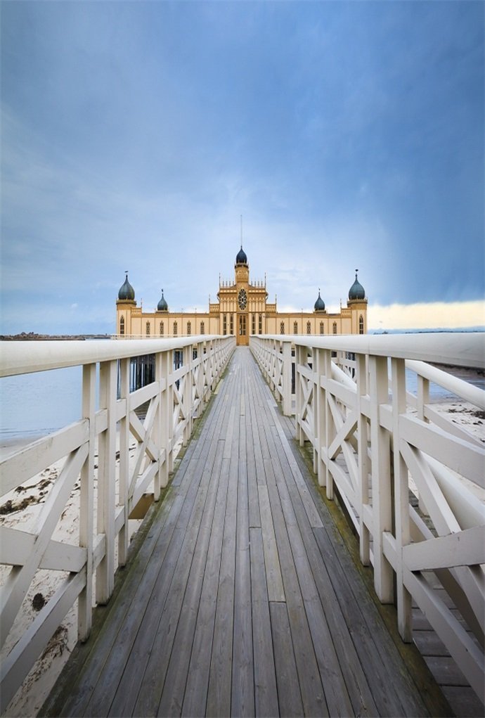 GreenDecor 5x7ft Boardwalk to Palace Backdrop For Photography Wedding ...