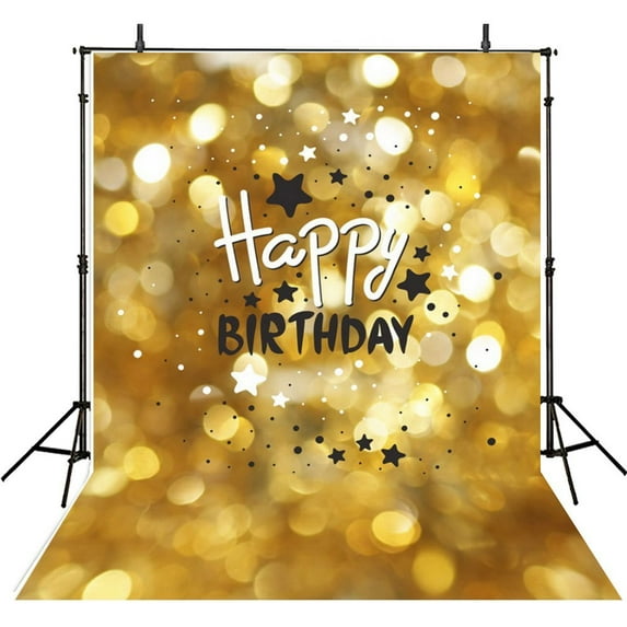 GreenDecor 5x7ft Bokeh Photography Backdrops Happy Birthday Photo ...
