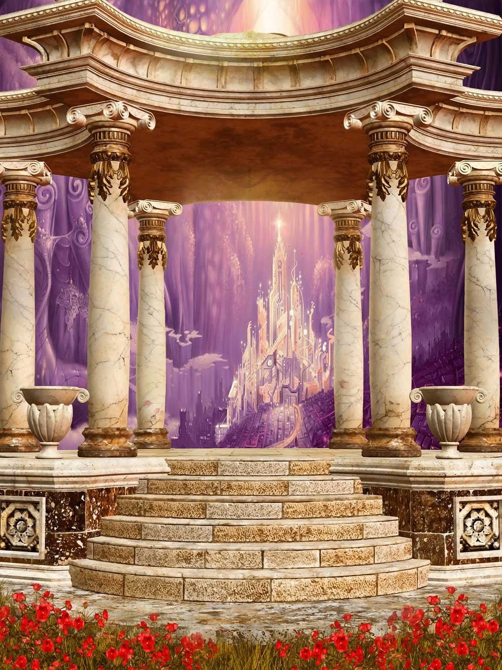 GreenDecor 5x7ft Castle Photography Backdrop Building Backgrounds ...