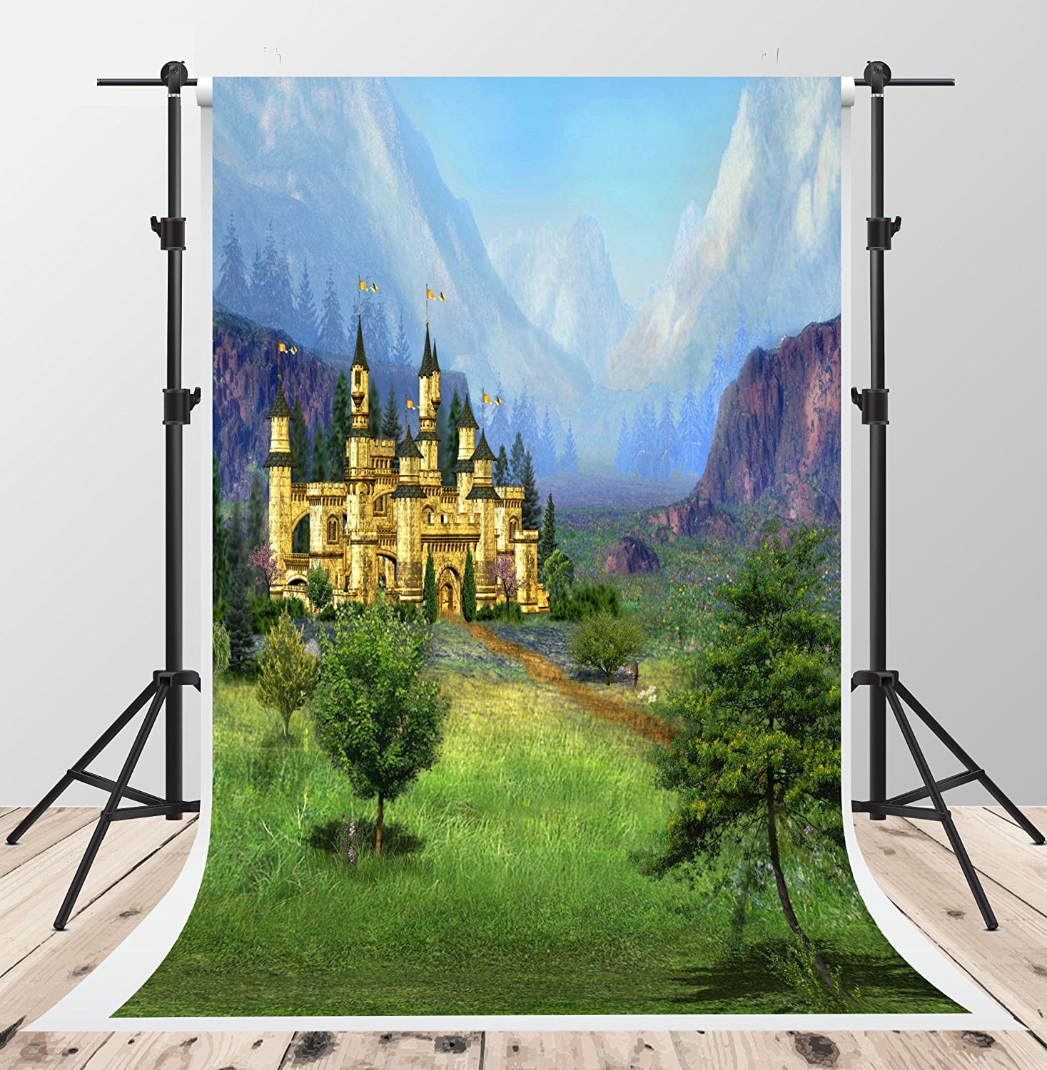 GreenDecor 5x7ft Castle Photography Backdrops Nature Spring Background ...