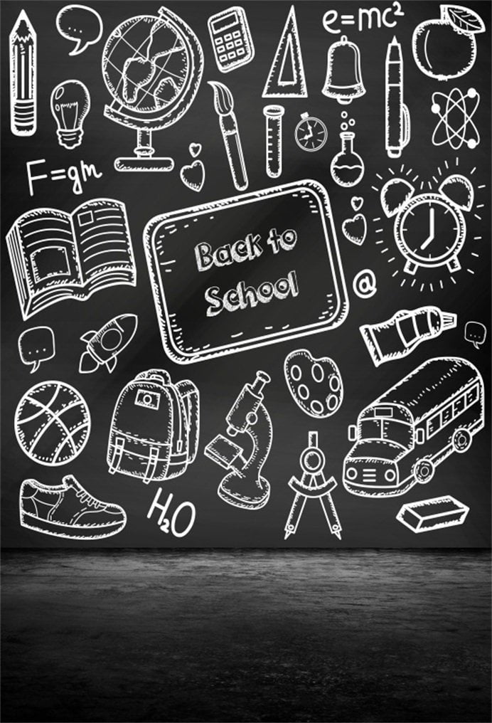 GreenDecor 5x7ft Chalk Drawing Backdrop Blackboard Painting Photography ...