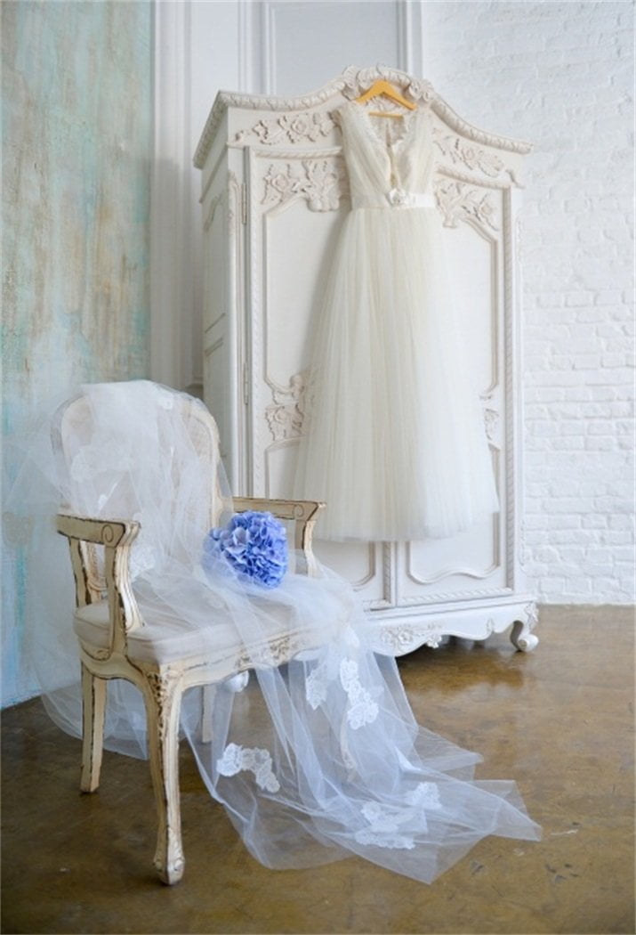 GreenDecor 5x7ft Charming Gown Backdrop Elegant Dress Veil Photography ...