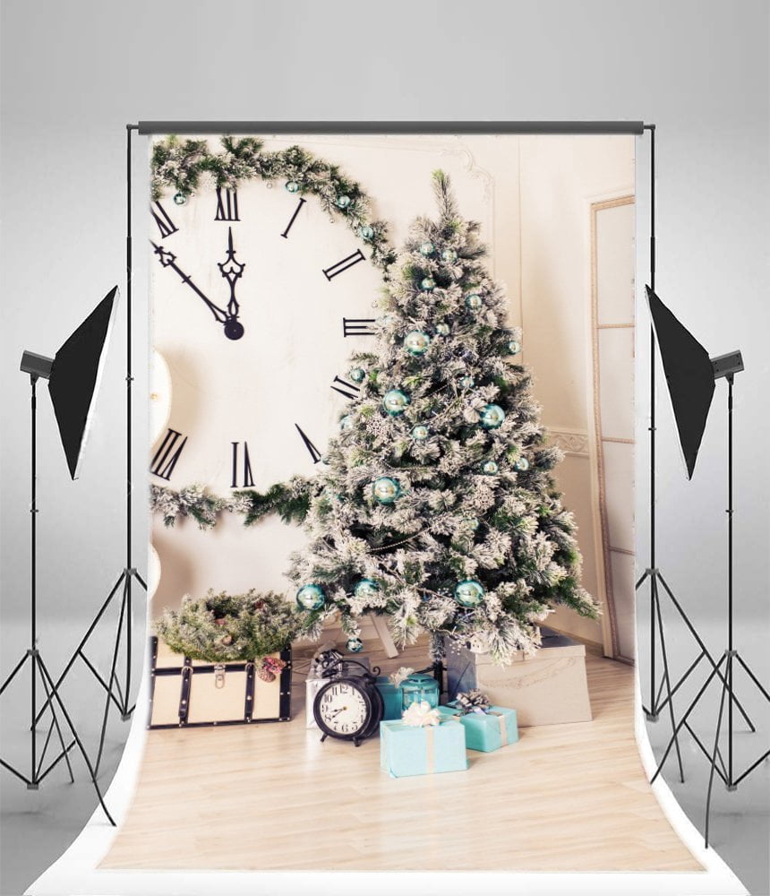 GreenDecor 5x7ft Christmas Decoration Tree Backdrop Gifts Box Garland ...