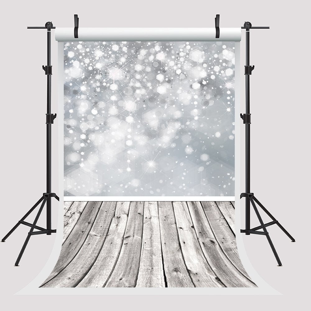 GreenDecor 5x7ft Christmas Sliver Glitter Backdrops Photography Shiny ...