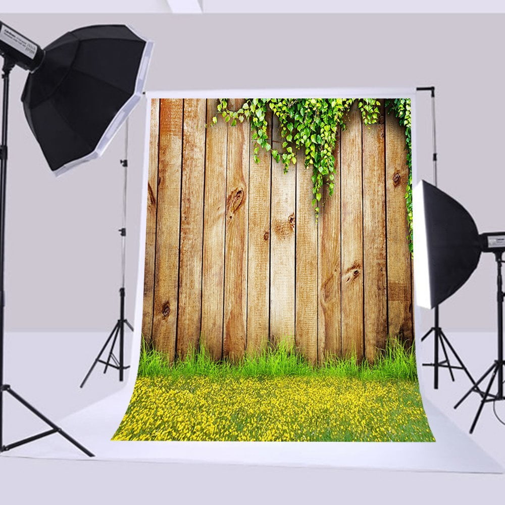 GreenDecor 5x7ft Christmas backdrops The wall of the grass for children ...