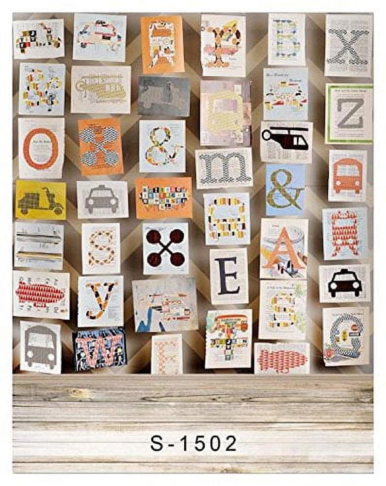 GreenDecor 5x7ft Colorful Alphabet Letters Wood Floor Cage Cell ...