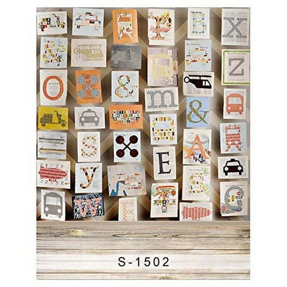 GreenDecor 5x7ft Colorful Alphabet Letters Wood Floor Cage Cell ...