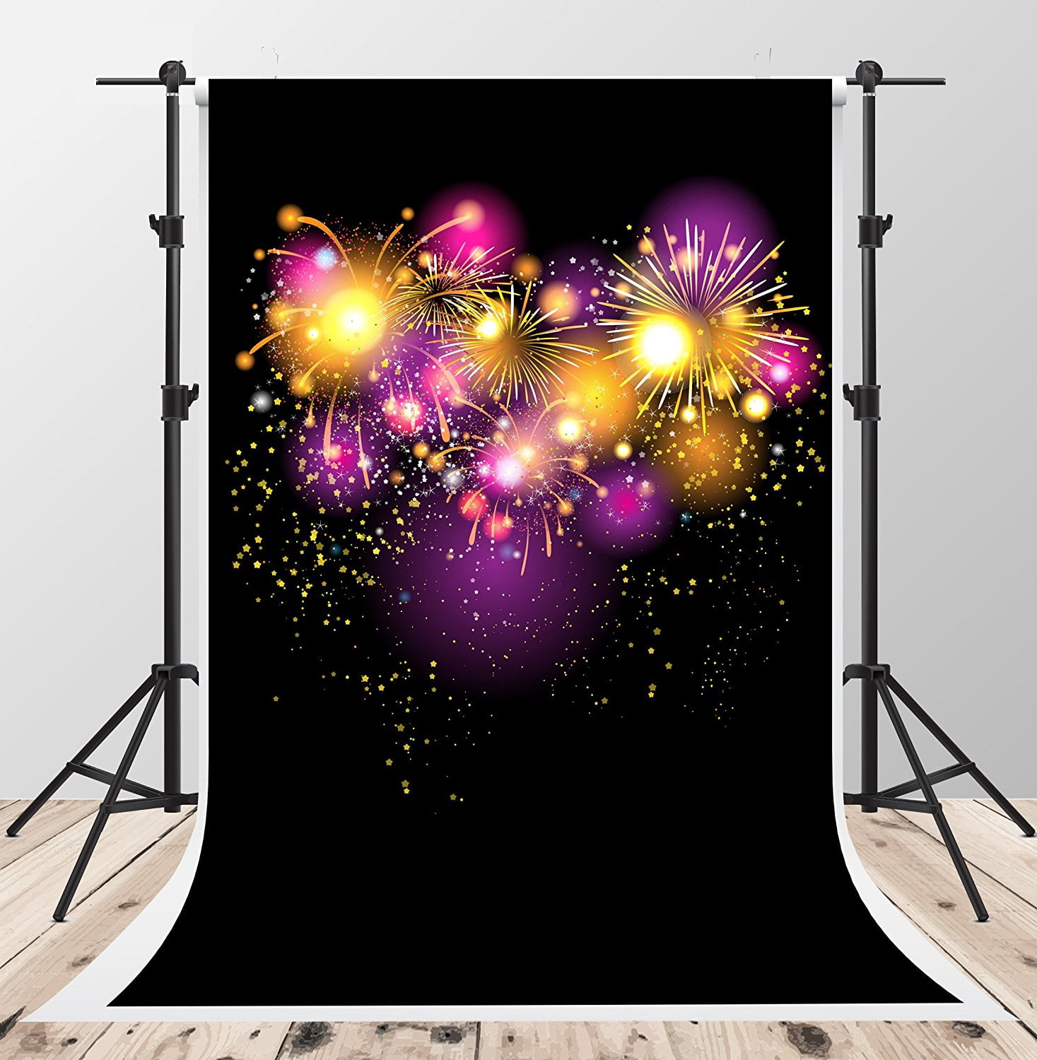 GreenDecor 5x7ft Colorful Fireworks Photography Backdrops Happy New ...