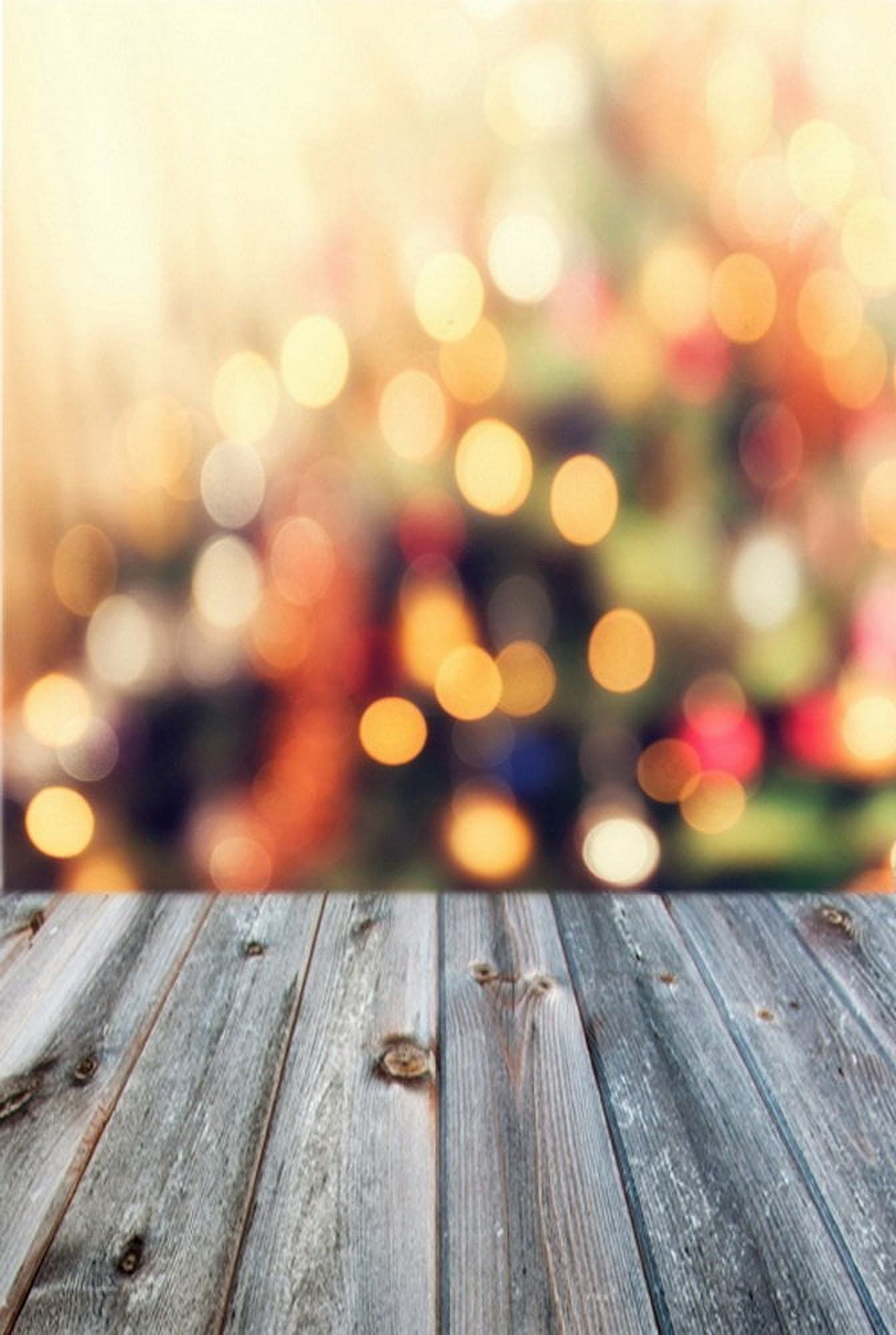 GreenDecor 5x7ft Colorful Glitter Bokeh Vintage Wood Floor Newborns 8 ...