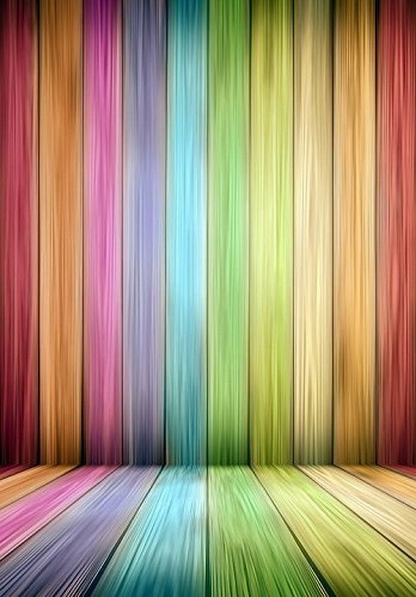 GreenDecor 5x7ft Colorful Wooden Planks Indoor Photography Backdrop ...