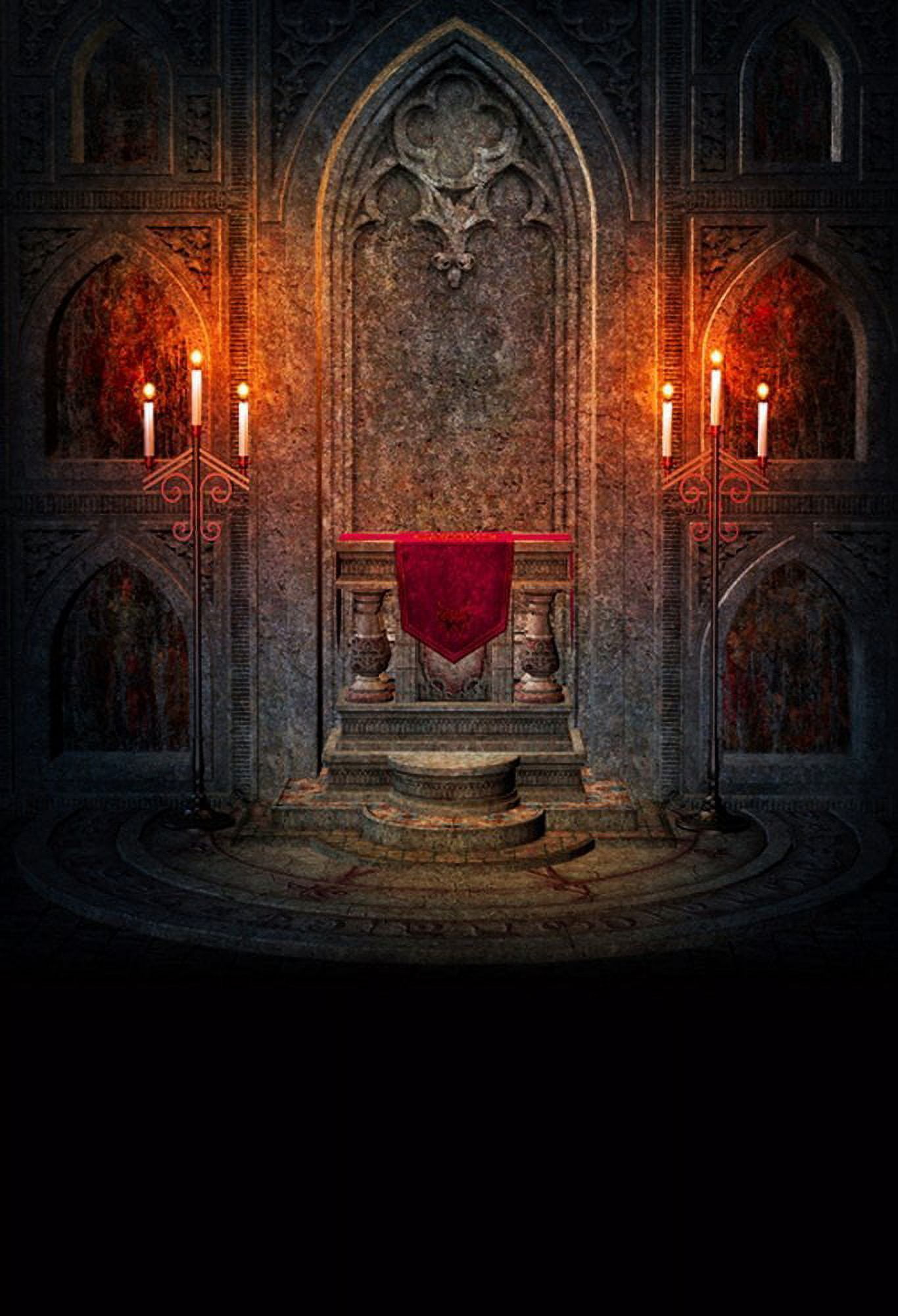 GreenDecor 5x7ft Dark Interior Gothic Halloween Photography Backdrops ...