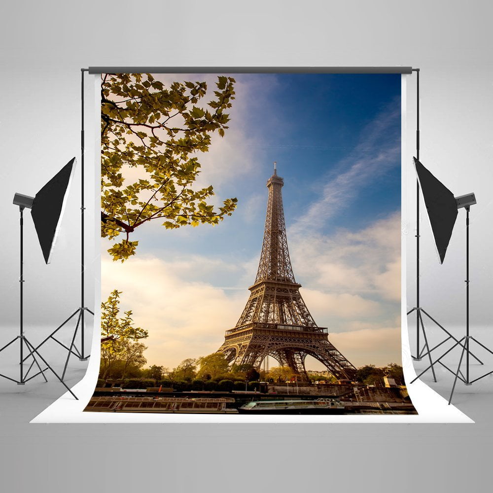 GreenDecor 5x7ft Eiffel Tower Backdrops for Photographers Spring ...