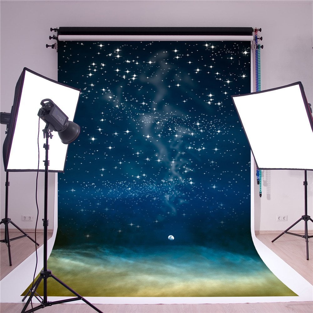 GreenDecor 5x7ft Evening Sky Photography Backdrop Fantasy Gliiter Stars ...