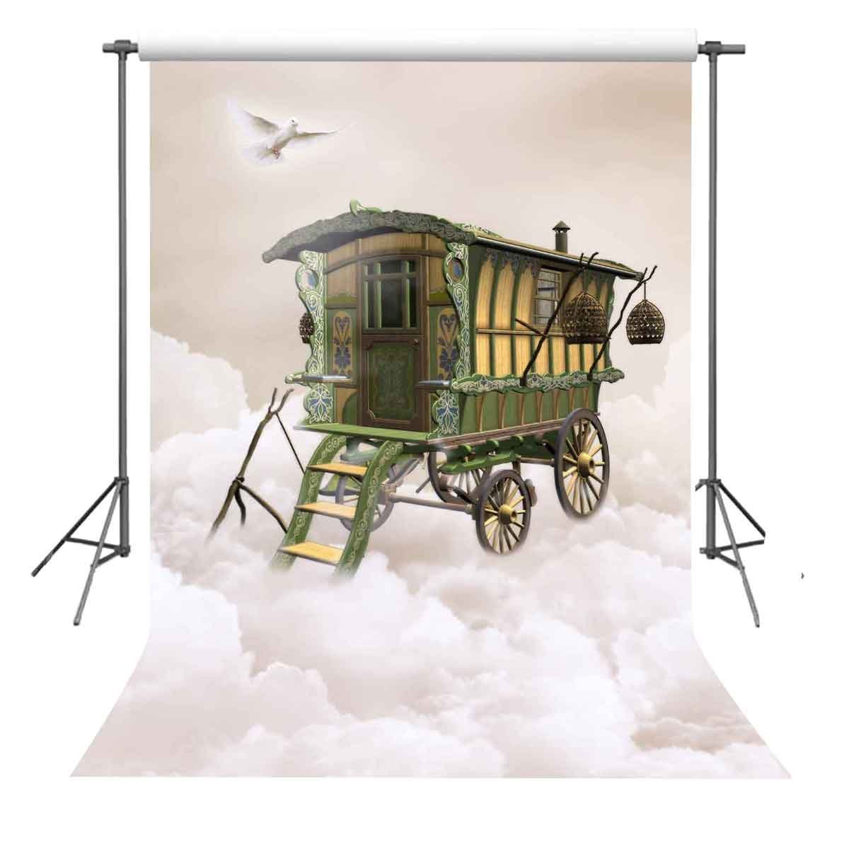 GreenDecor 5x7ft Fairytale Carriage Backdrop Kids Photo Background ...