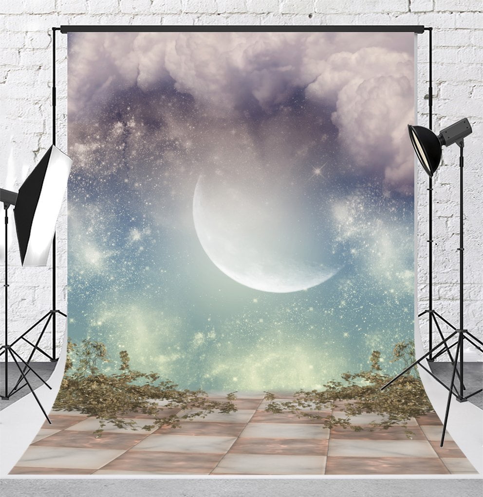 GreenDecor 5x7ft Fantasy Sky Photography Backdrops Big Moon Background ...