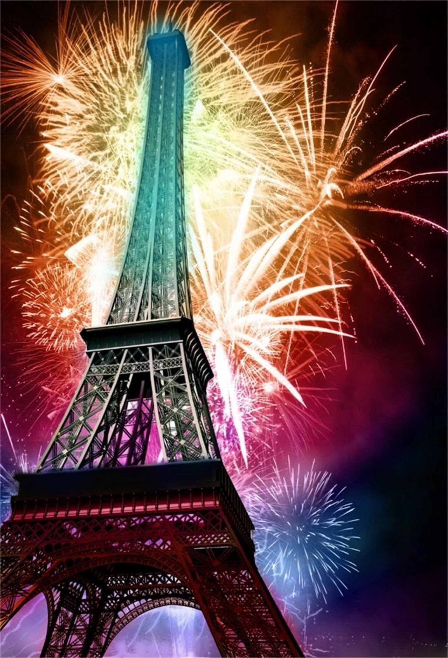 GreenDecor 5x7ft Fireworks and Eiffel Tower Background Festival ...
