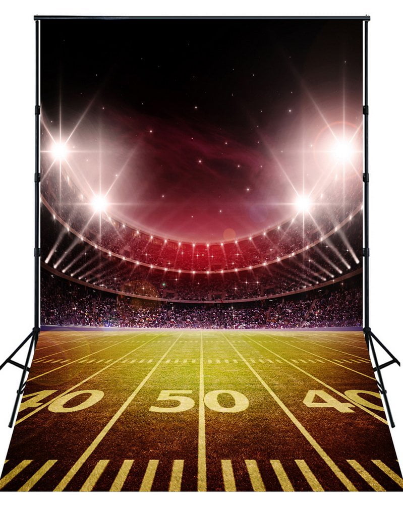 GreenDecor 5x7ft Football Field Spotlights Sports Theme Photography ...