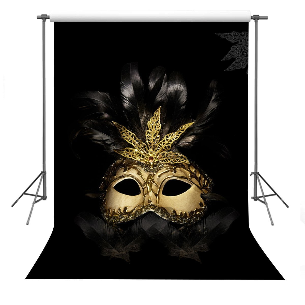 GreenDecor 5x7ft Golden Mask Backdrop Photography Props Dancing Party ...