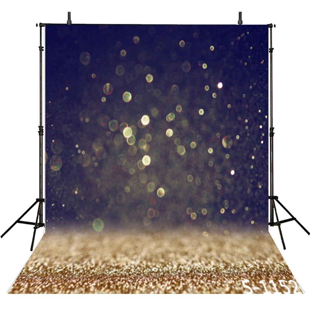 GreenDecor 5x7ft Golden Sparkle Backdrops Photography Backgrounds Photo ...