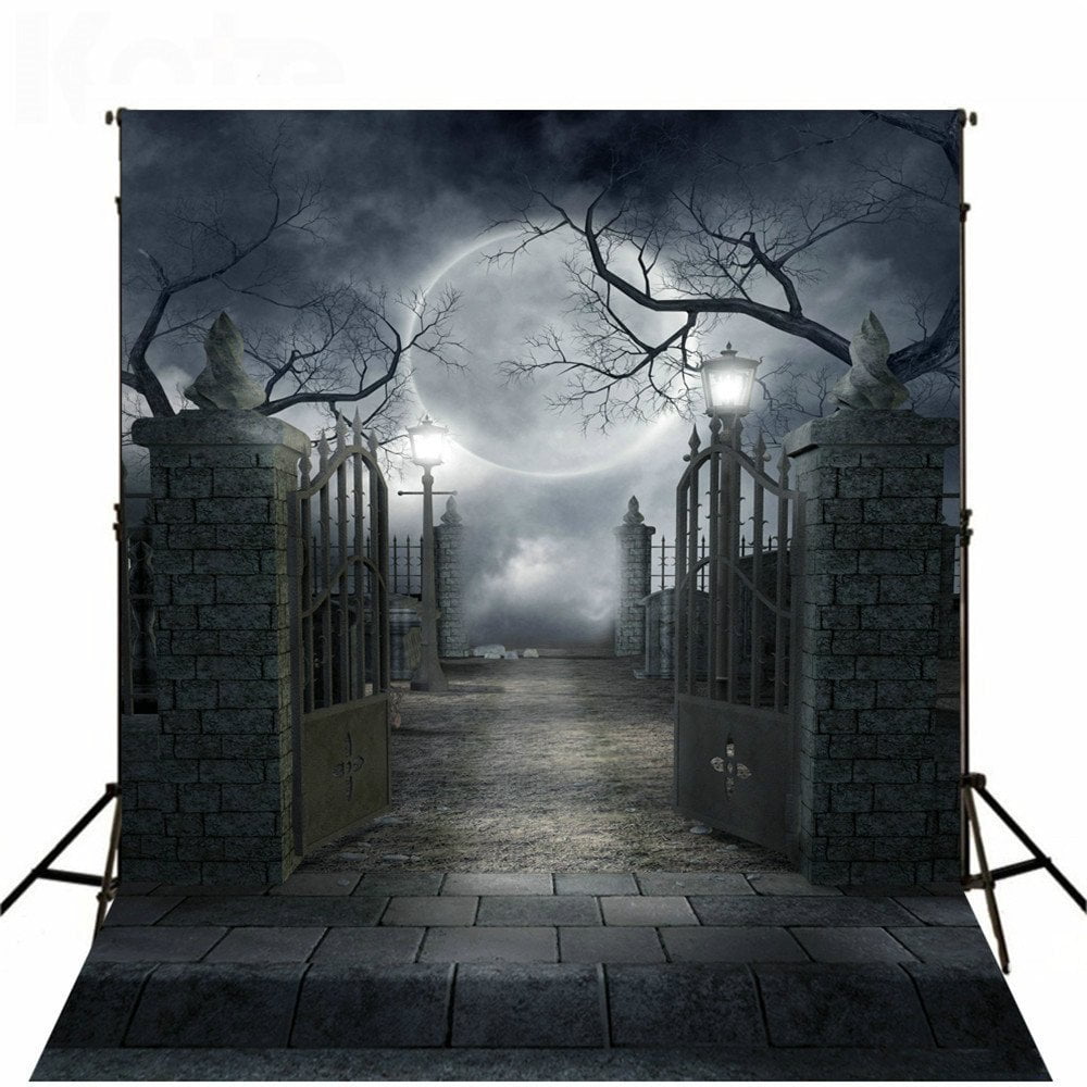 GreenDecor 5x7ft Halloween Photography Backdrops Night Background Moon ...
