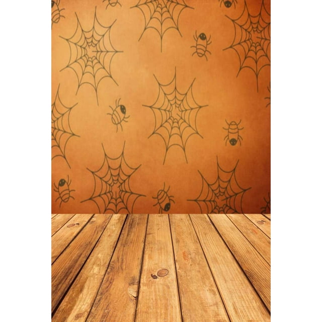 GreenDecor 5x7ft Halloween Photography Background Light Brown Wood ...