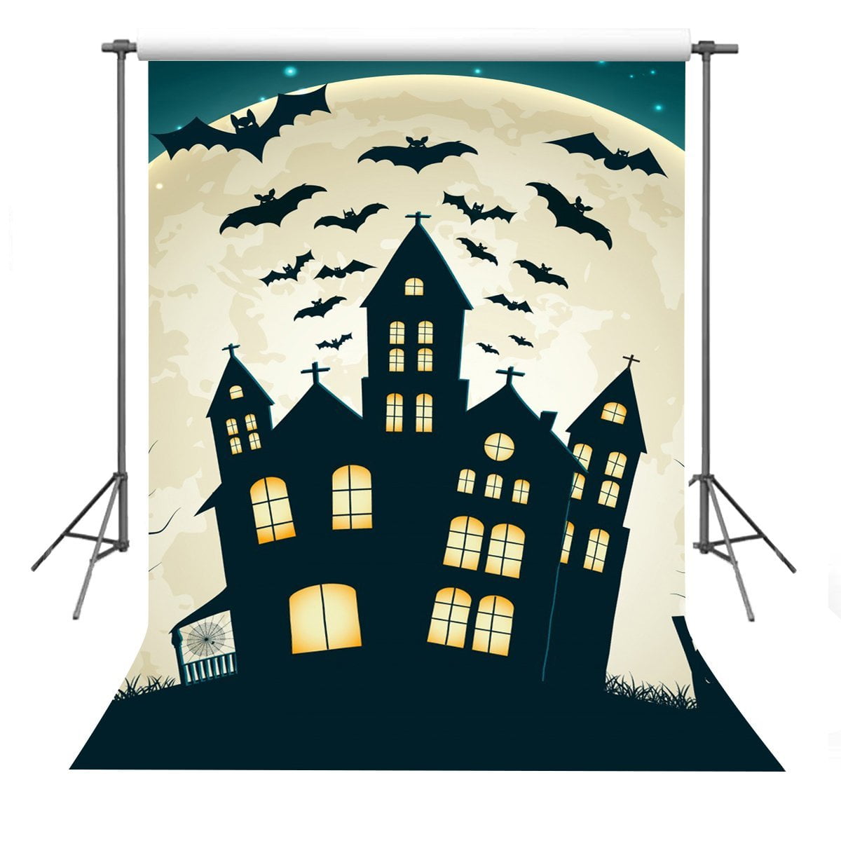 GreenDecor 5x7ft Halloween Theme Scary Bat Gloomy Night Photography ...
