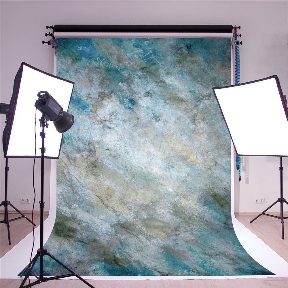GreenDecor 5x7ft Hazy Photography Backgrounds Retro Green Patterns ...