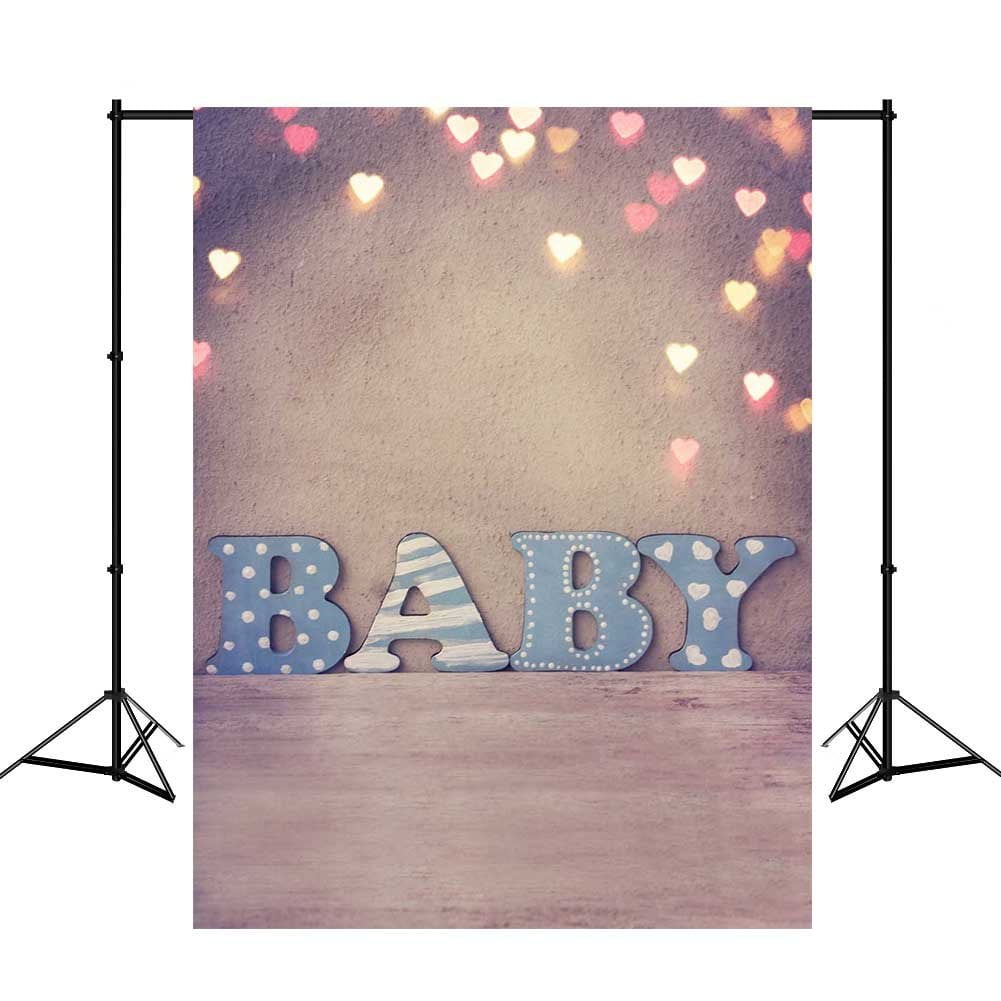 GreenDecor 5x7ft Kids Photography Backdrops Lighting Love Heart Baby ...