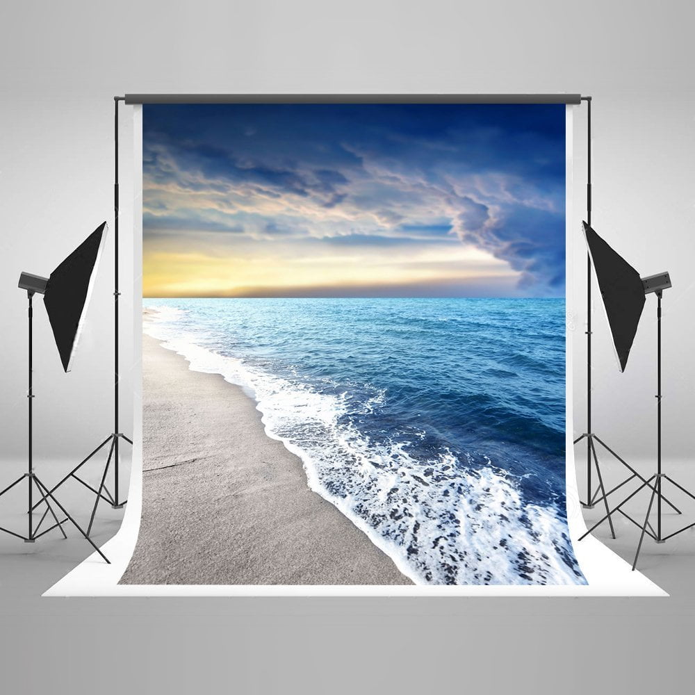 GreenDecor 5x7ft Morning Seaside Photography Backdrops Sunrise with ...