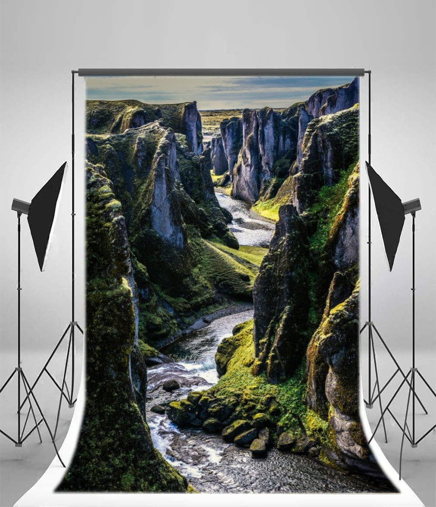 GreenDecor 5x7ft Nature Landscape Backdrop FjaorarglJufur Canyon ...