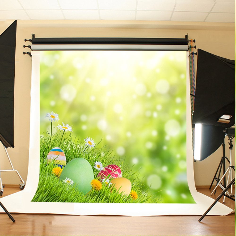 GreenDecor 5x7ft Newborn Easter Background Grass Aura of Sunflower ...