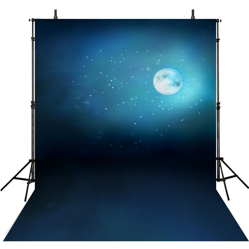 GreenDecor 5x7ft Night Moon Backdrops Photography Photo Backgrounds ...
