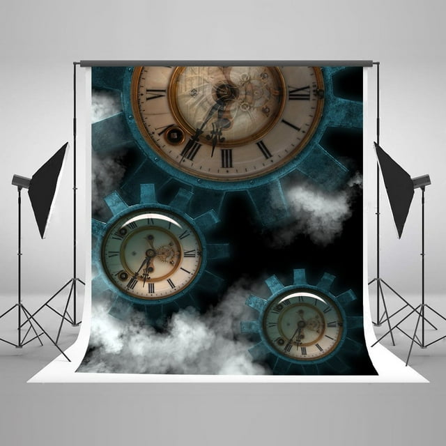 GreenDecor 5x7ft Old Clock Wall Photography Backgrounds Photo Studio ...