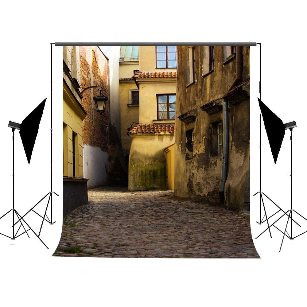 GreenDecor 5x7ft Old Stone Street Backdrop Vintage Theme Photo ...