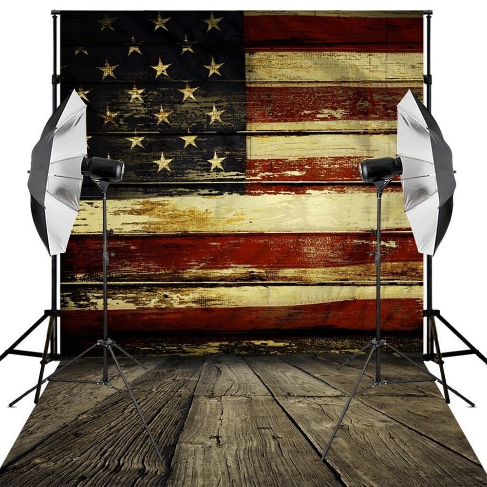 GreenDecor 5x7ft Photo Independence Day Backdrop Photography Wood Floor ...