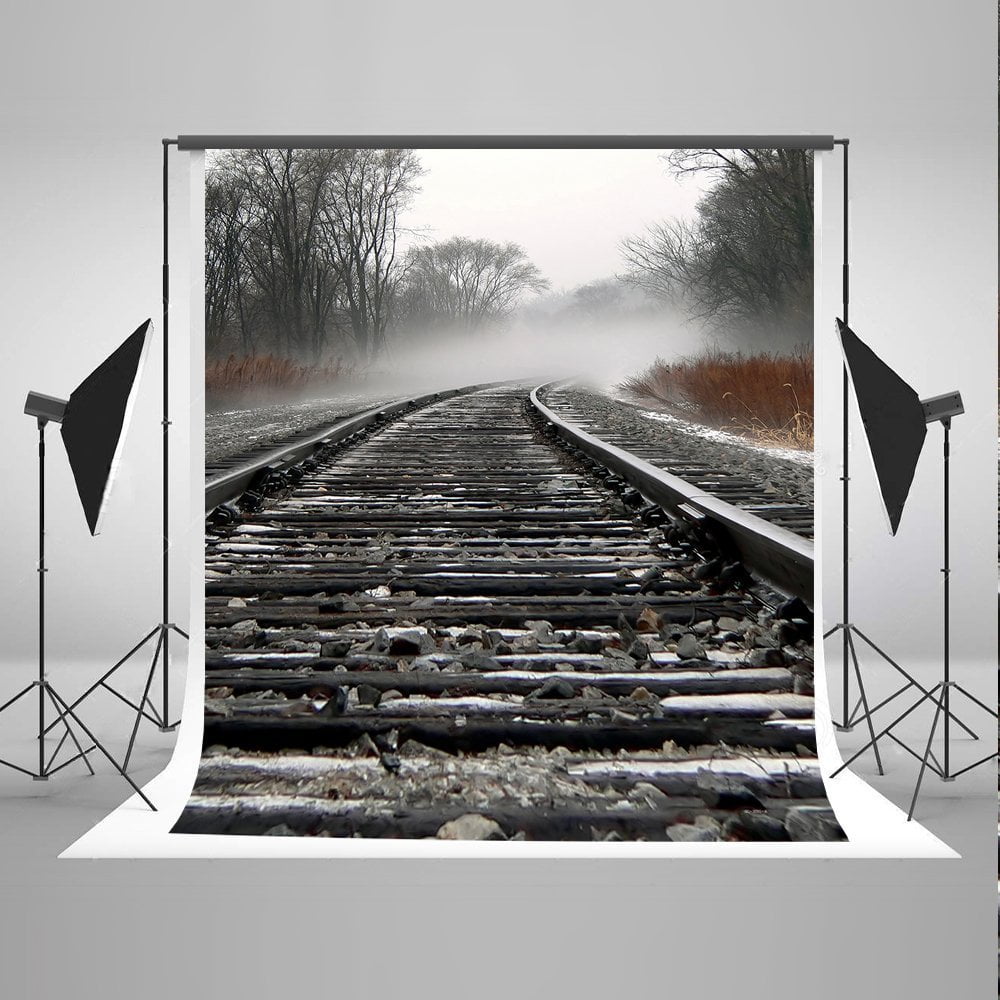 GreenDecor 5x7ft Photo background Railway train stones photography ...