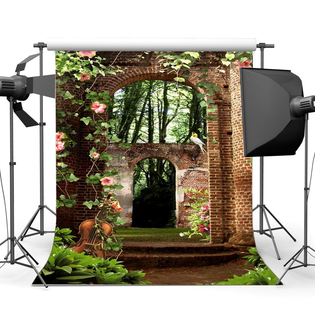 GreenDecor 5x7ft Photography Backdrop Dreamy Fairytale Fresh Flowers ...